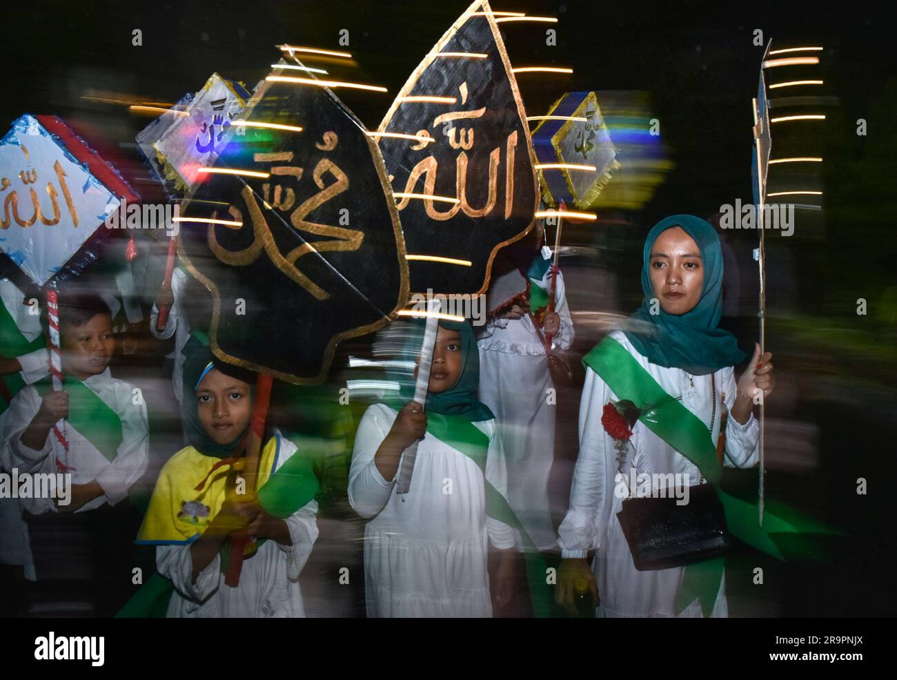 Malang, East Java, Indonesia. 28th June, 2023. Indonesian Muslims carry ...