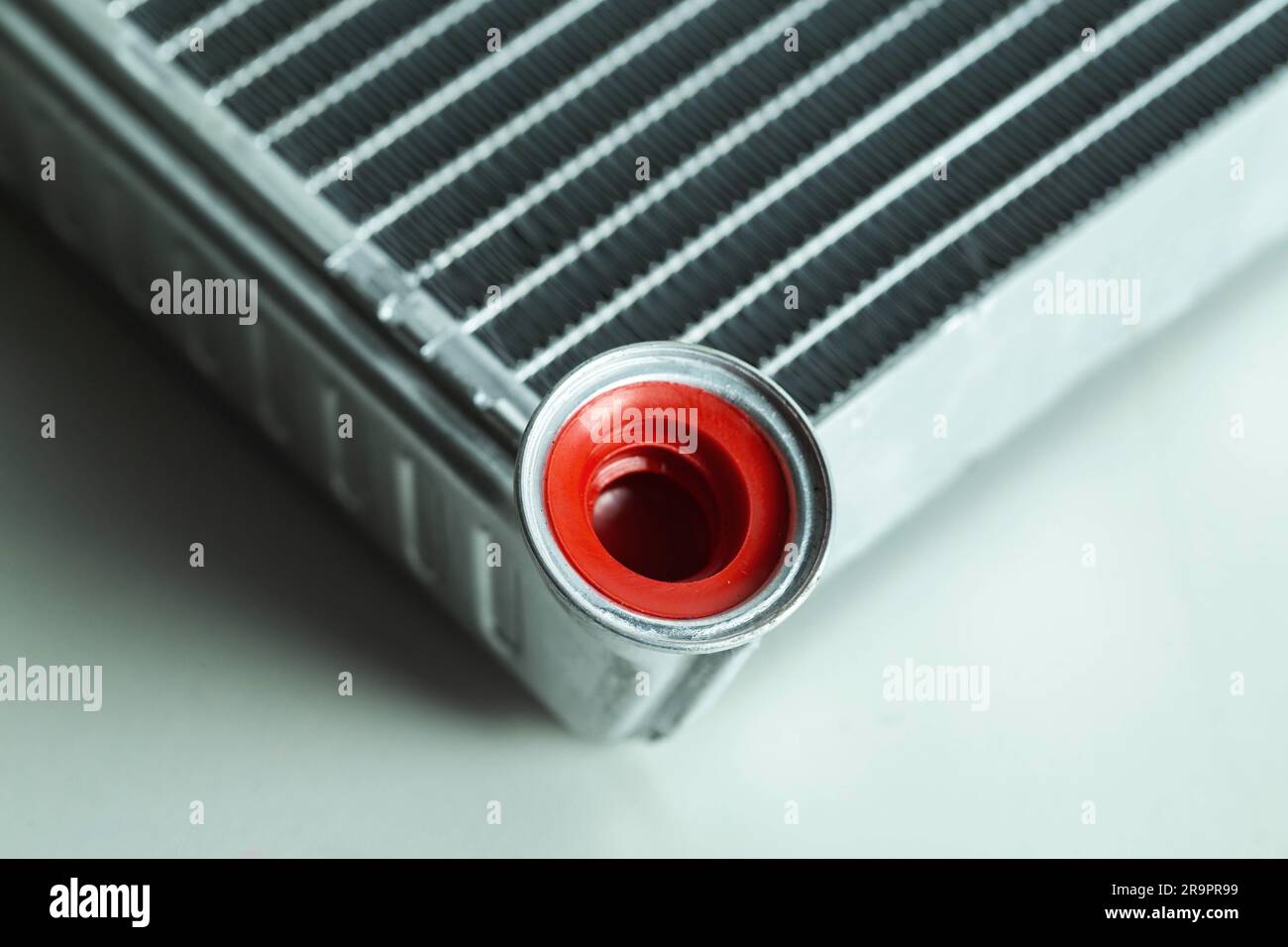 New car radiator car stove on a white background Stock Photo - Alamy