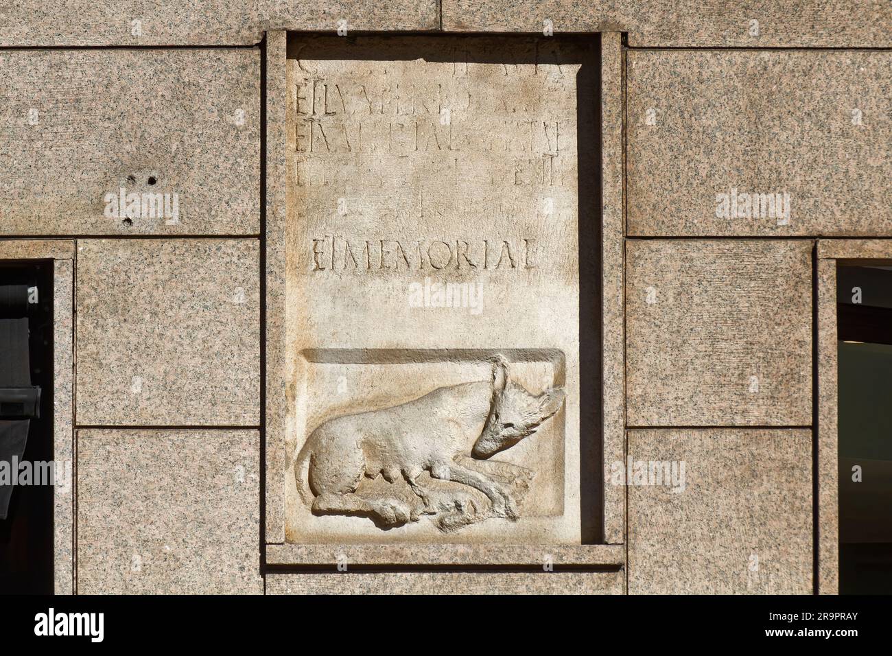 She wolf - ancient pagan symbol and roman heritage of Mediolanum - bas ...