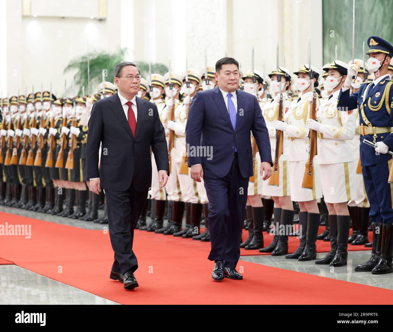 Beijing, China. 28th June, 2023. Chinese Premier Li Qiang holds a ...