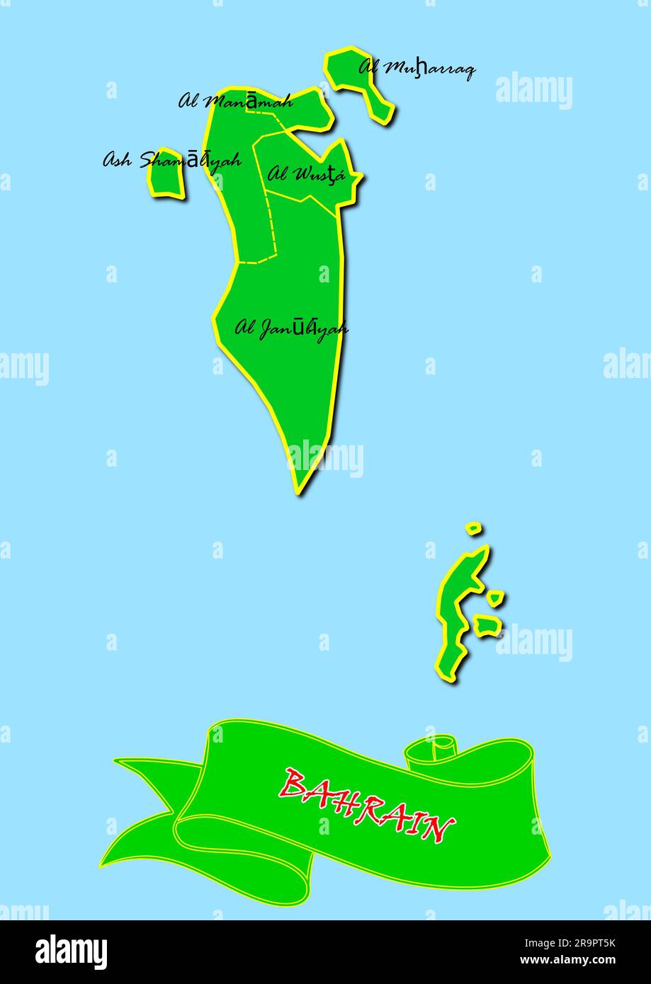 Outline map bahrain hi-res stock photography and images - Alamy