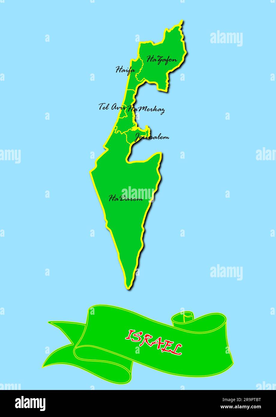 Israel political map administrative hi-res stock photography and images ...