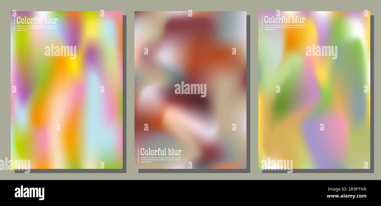 Gradient background, color blur. A set of templates for interior design ...