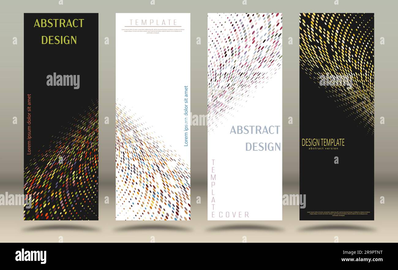 A set of templates with an abstract color composition. Layout for ...