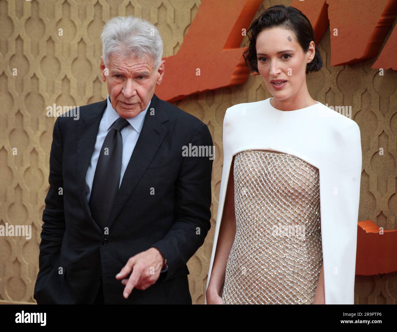 London, UK. Phoebe Waller-Bridge and Harrison Ford at Indiana Jones and ...