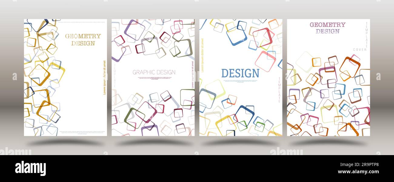 A set of geometric backgrounds. Layout of the cover, poster, banner ...