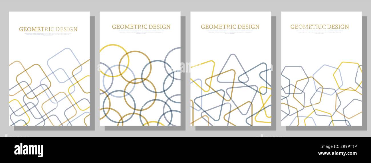 Colorful geometric design. A set of templates for creative design ...