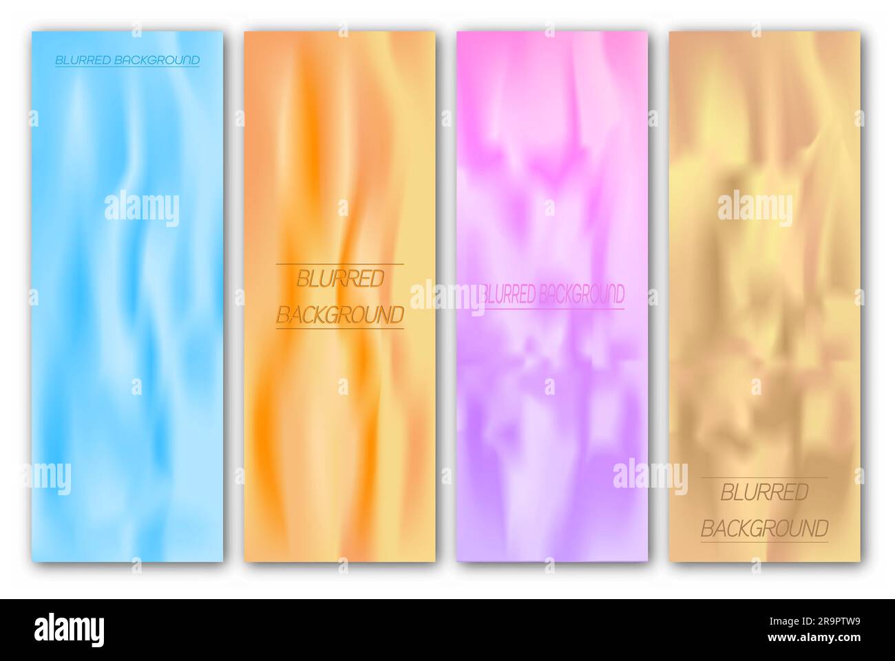 Color blur. Colorful gradient. A set of layouts with a colored ...