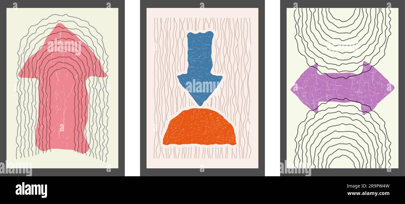 A collection of abstract posters for the interior. Pattern for wall ...