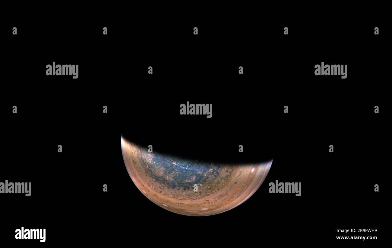 JunoCam on NASA's Juno spacecraft captured color images during its 46th ...