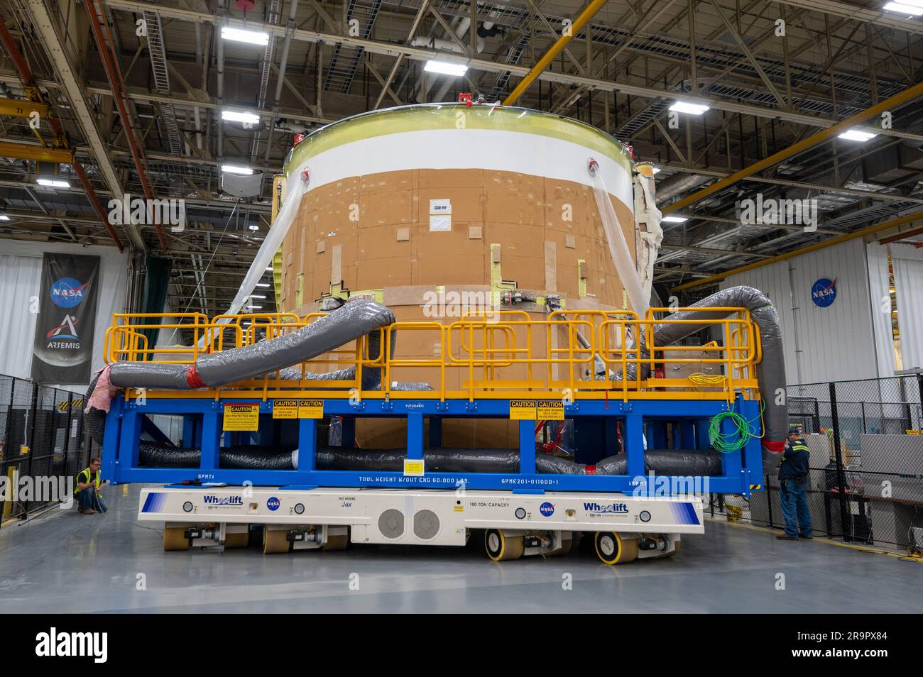 . On May 24, 2022, the core stage production team moved the Space Launch System (SLS) rocket ...