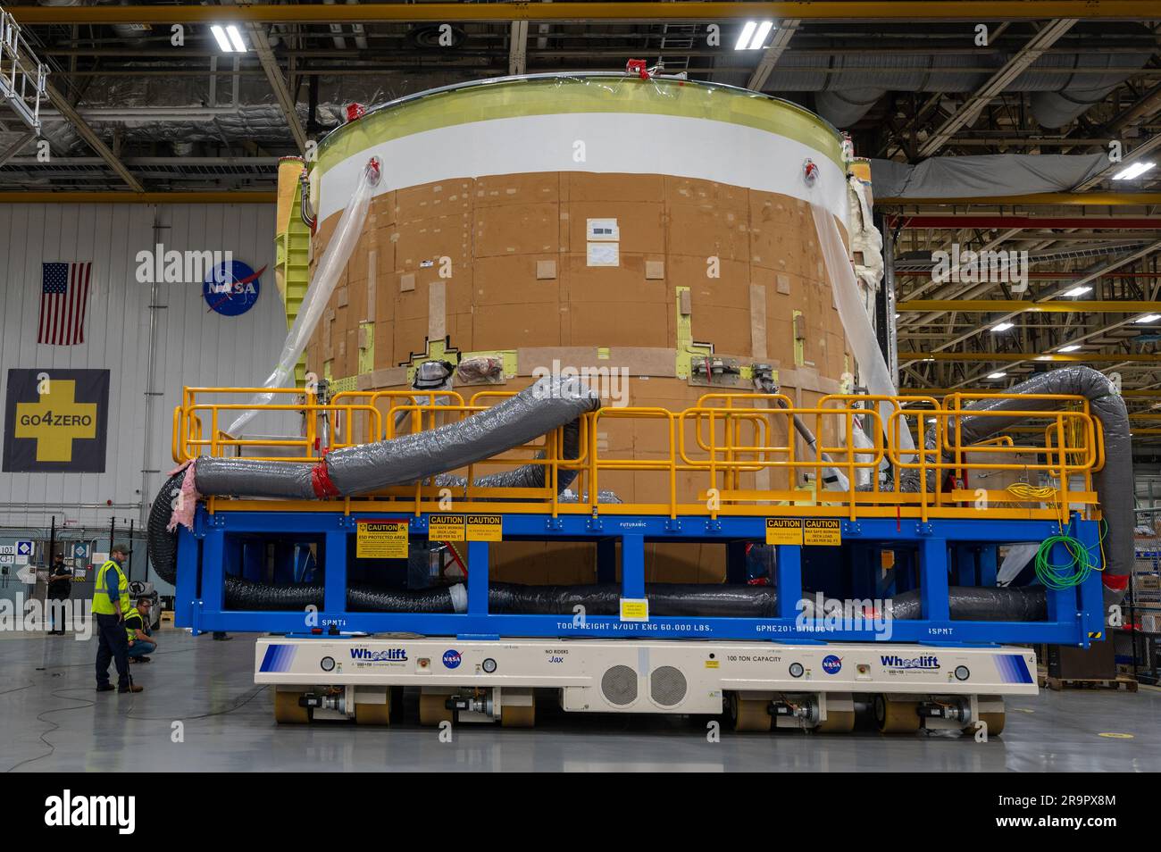 . On May 24, 2022, the core stage production team moved the Space Launch System (SLS) rocket ...