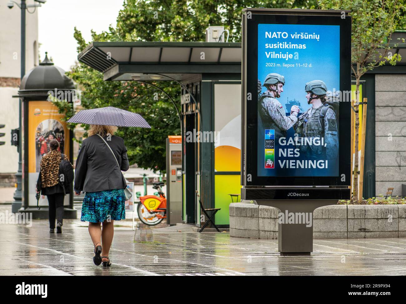 Advertising banner informing about the upcoming Nato summit 2023 in the ...