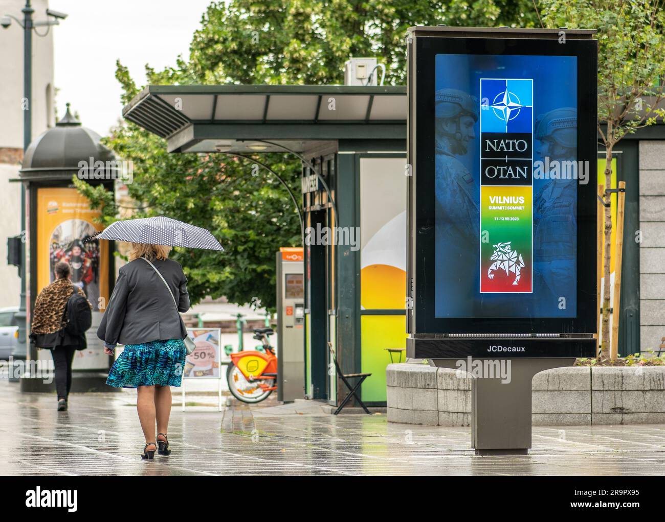Advertising banner informing about the upcoming Nato summit 2023 in the ...