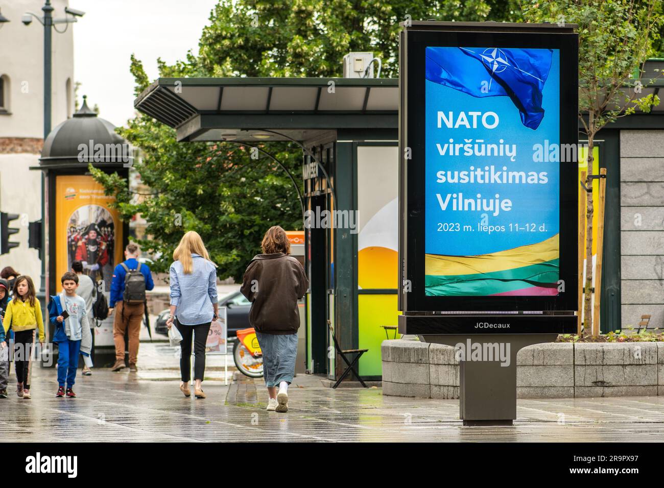 Advertising banner informing about the upcoming Nato summit 2023 in the ...