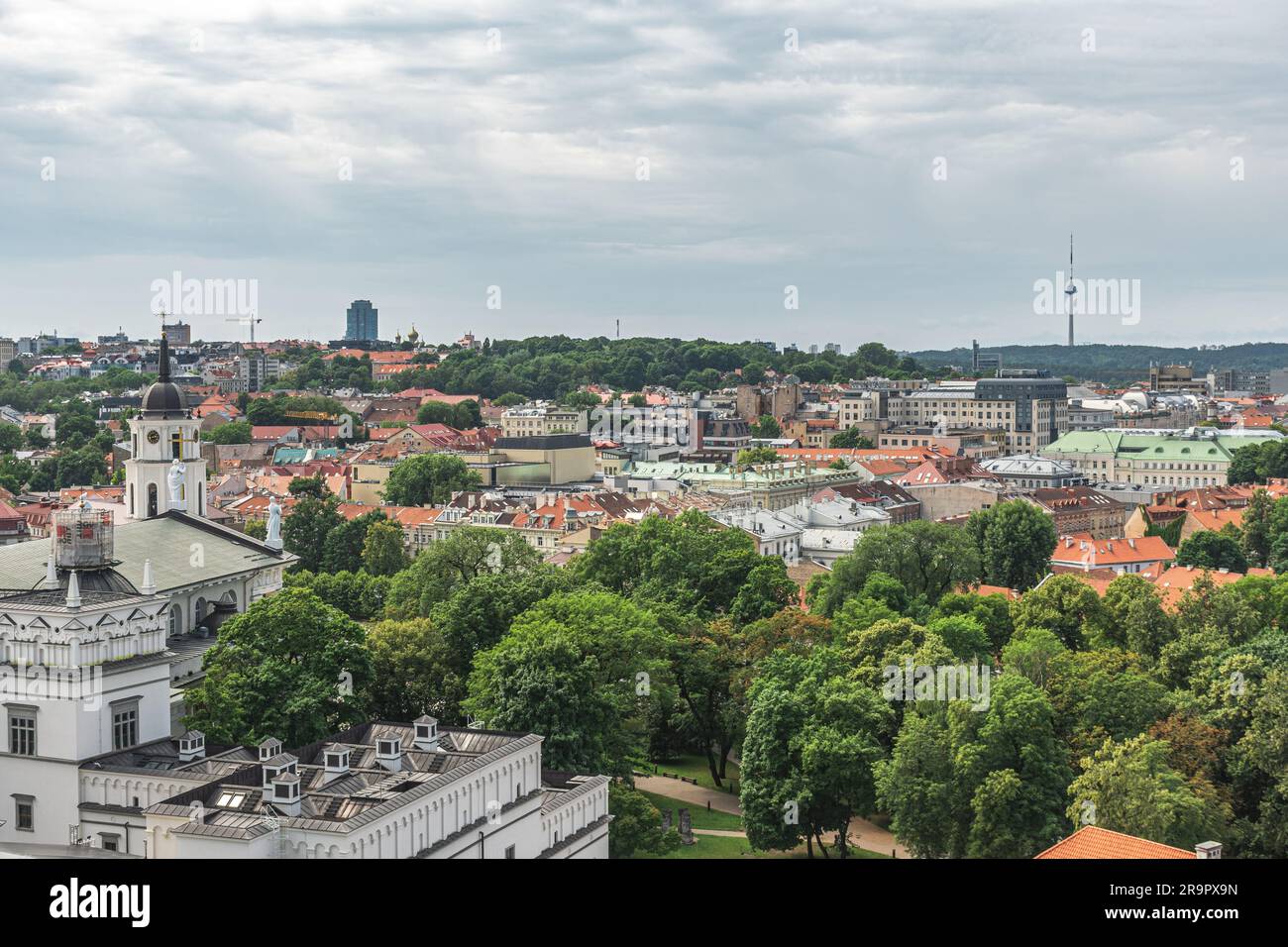 Vilnius, capital of Lithuania, Europe. Aerial view of the city, old ...