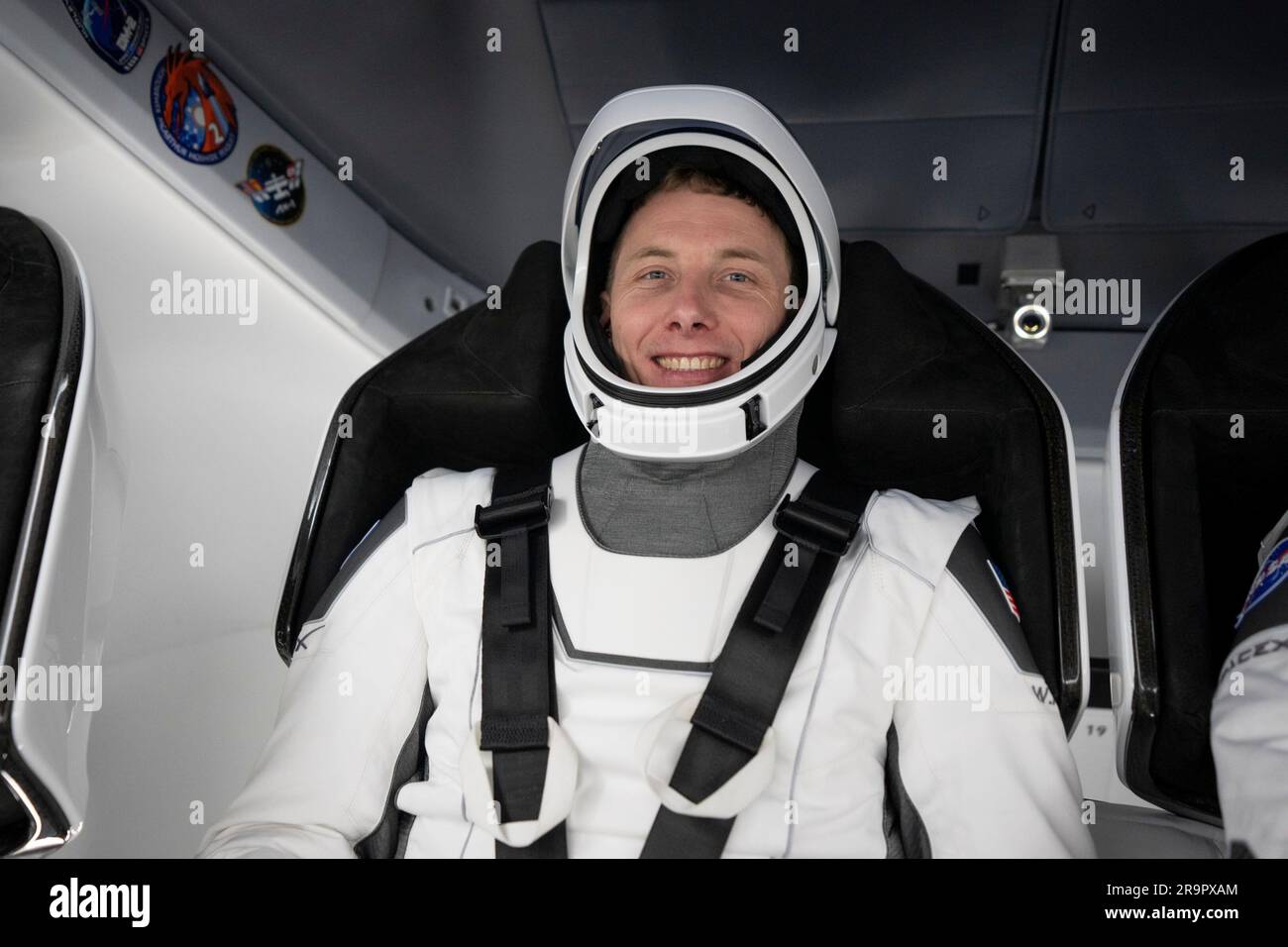NASA astronaut Warren Hoburg, SpaceX Crew-6 Pilot, conducts a Crew ...