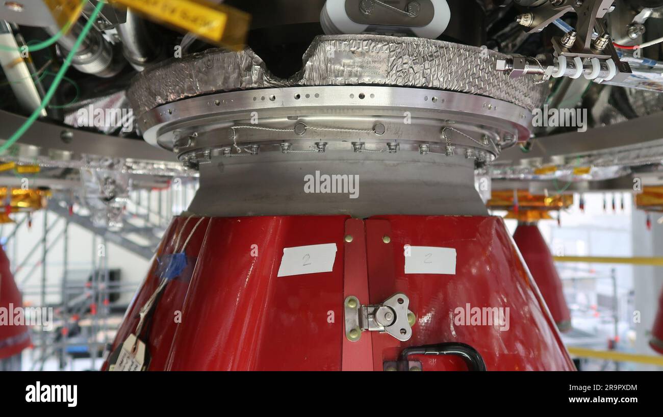 Artemis II European Service Module. In view is a closeup of the newly ...