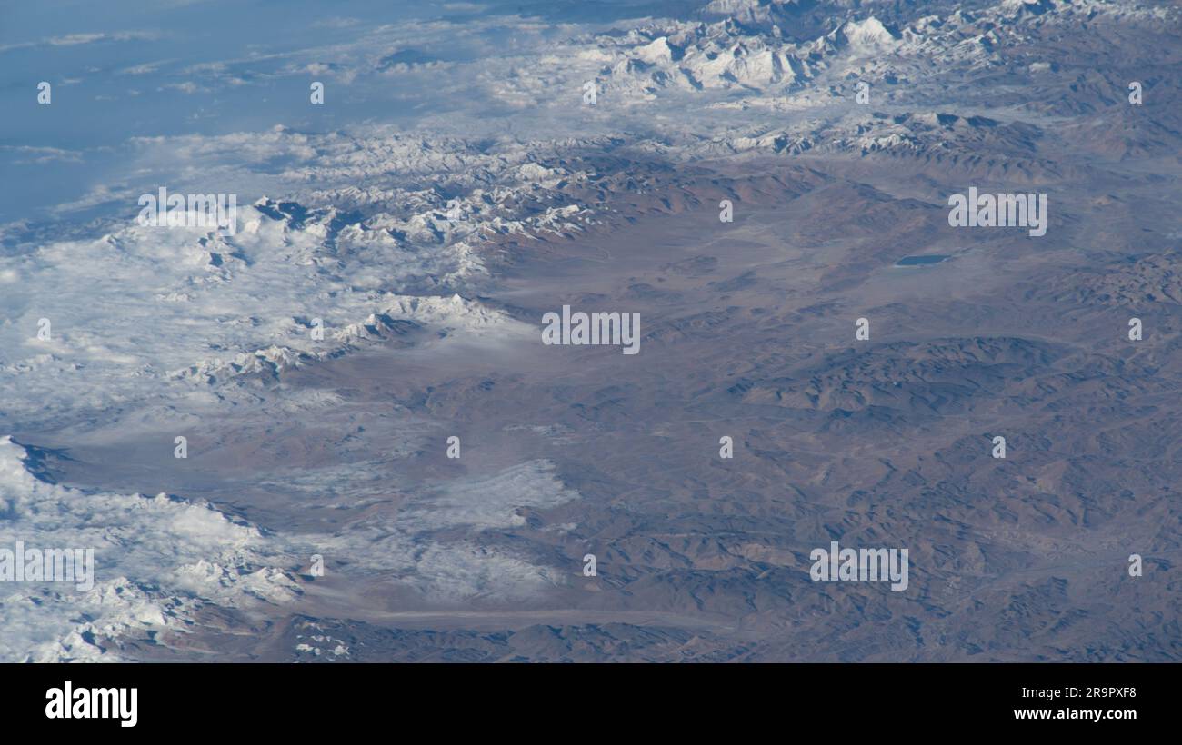 . iss068e047345 (Feb. 8, 2023) - The Himalayan peaks are pictured in this oblique photograph ...