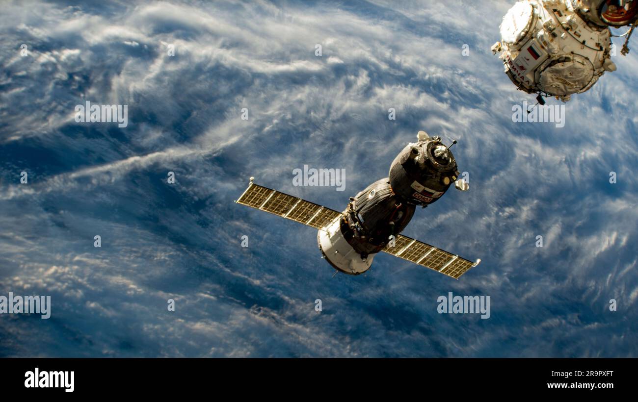 . iss069e001001 (April 6, 2023) - The Soyuz MS-23 crew ship approaches ...