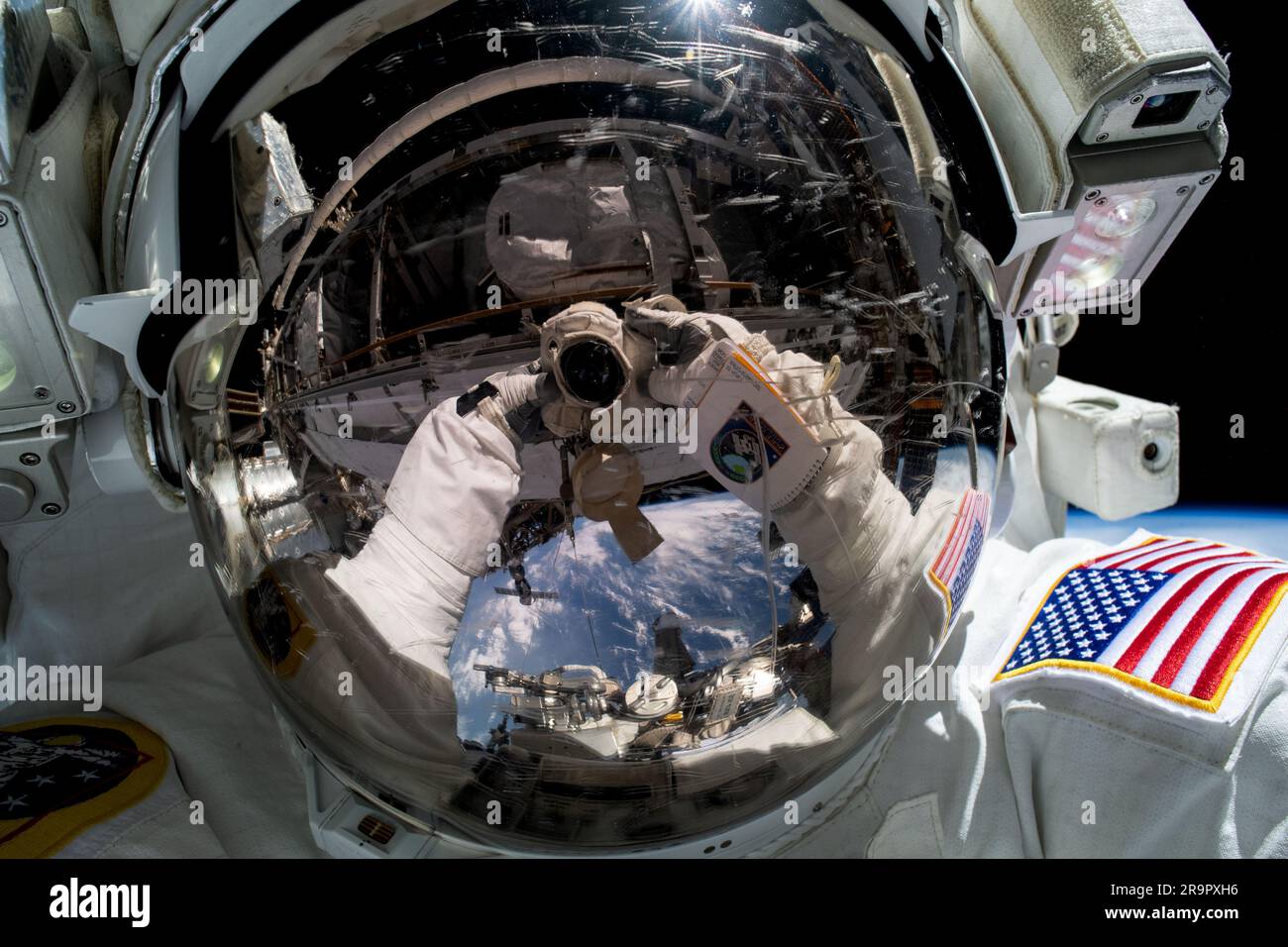 NASA astronaut Woody Hoburg performs a six-hour spacewalk on June 9 ...