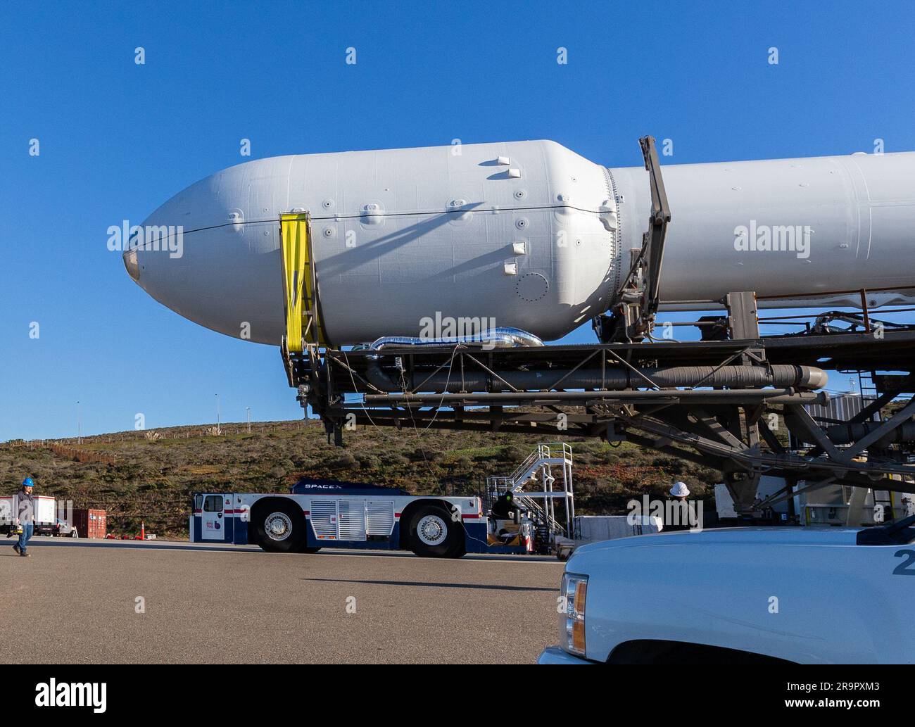 SWOT Rollout. A SpaceX Falcon 9 rocket with the Surface Water and Ocean ...