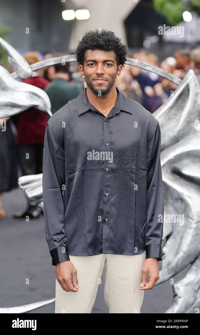 Wilson Mbomio attending the UK premiere of The Witcher season 3, at the ...