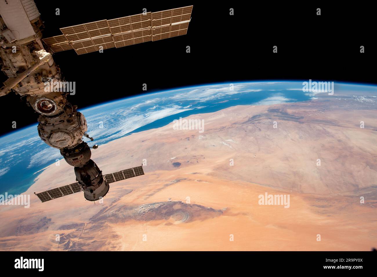 During mission GMT116 at 19:58, astronaut Sultan Alneyadi photographed the Eye of the Sahara ...