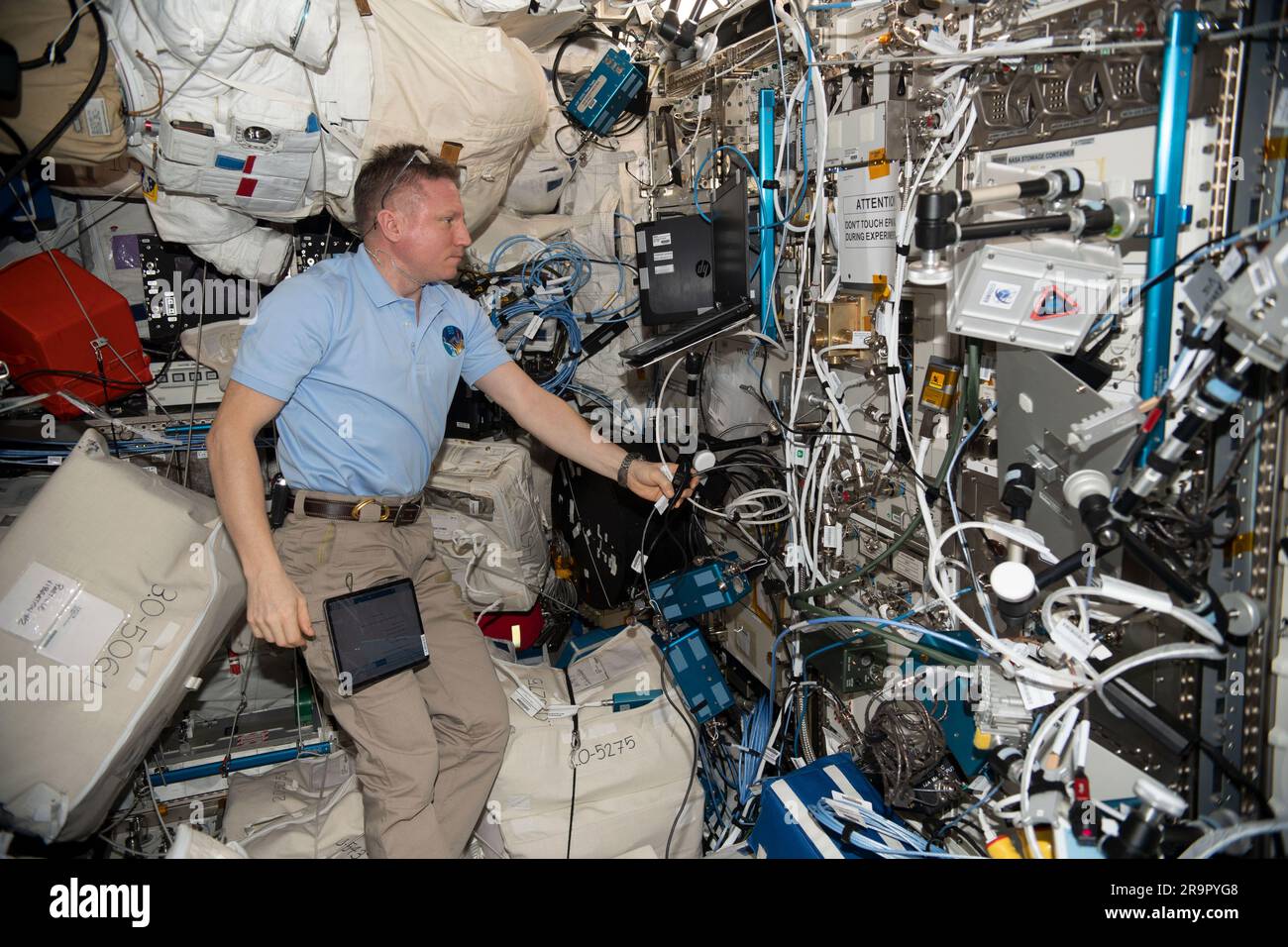 Expedition 68 Commander Sergey Prokopyev of Roscosmos serviced research ...