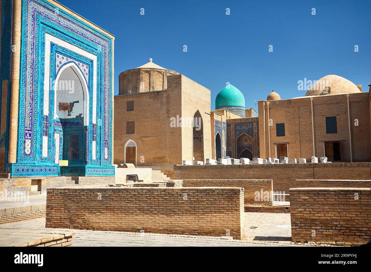 Beautiful Historical cemetery of Shahi Zinda entry Gate with finely ...