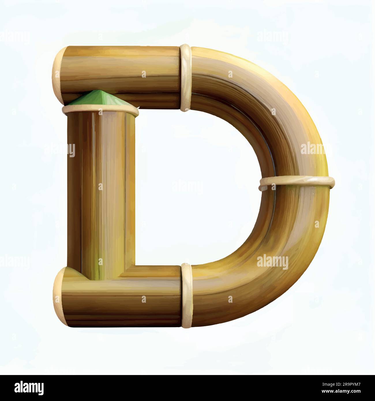 Capital letter d in bamboo hi-res stock photography and images - Alamy