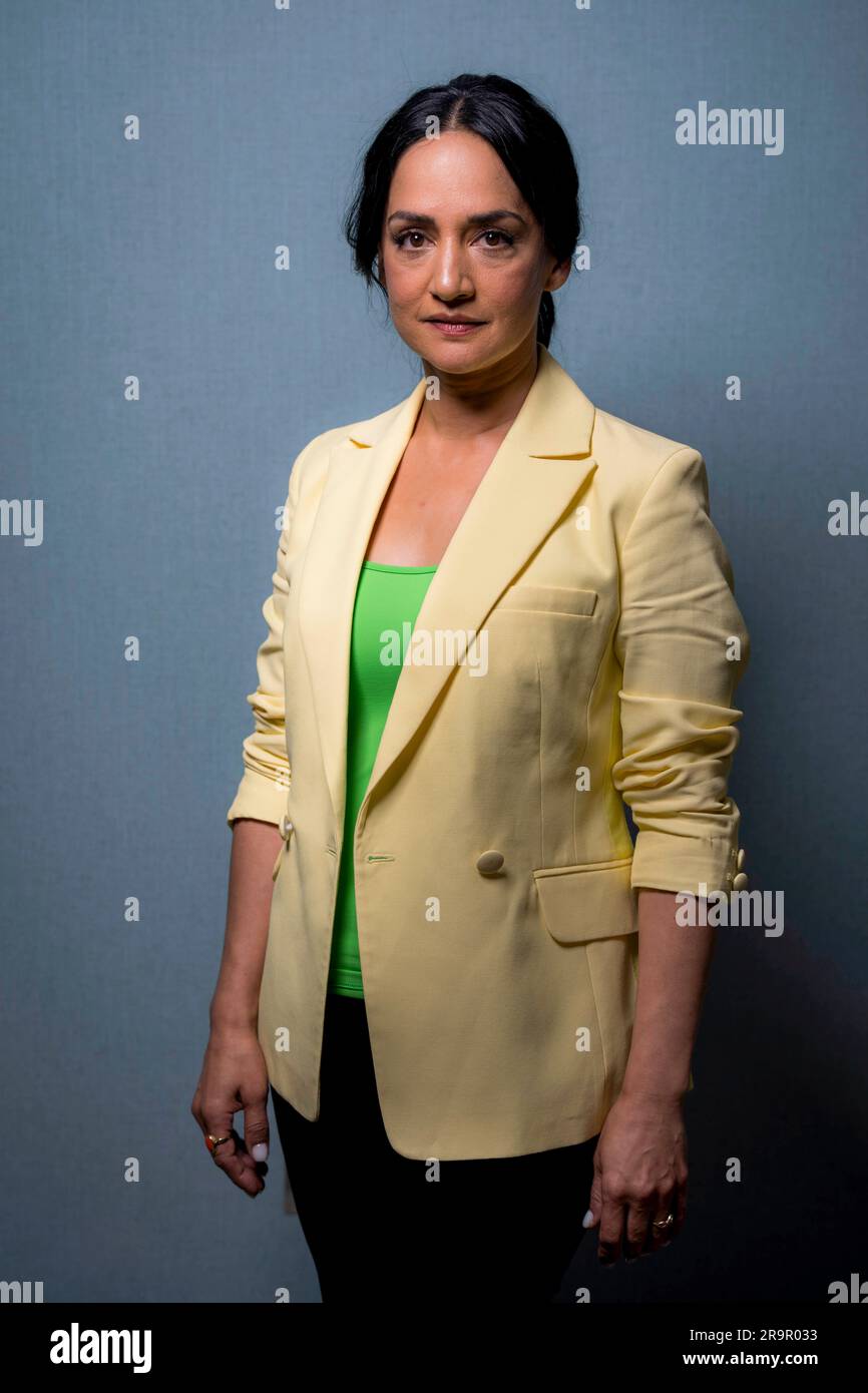 Archie Panjabi poses for portrait photographs to promote the television ...