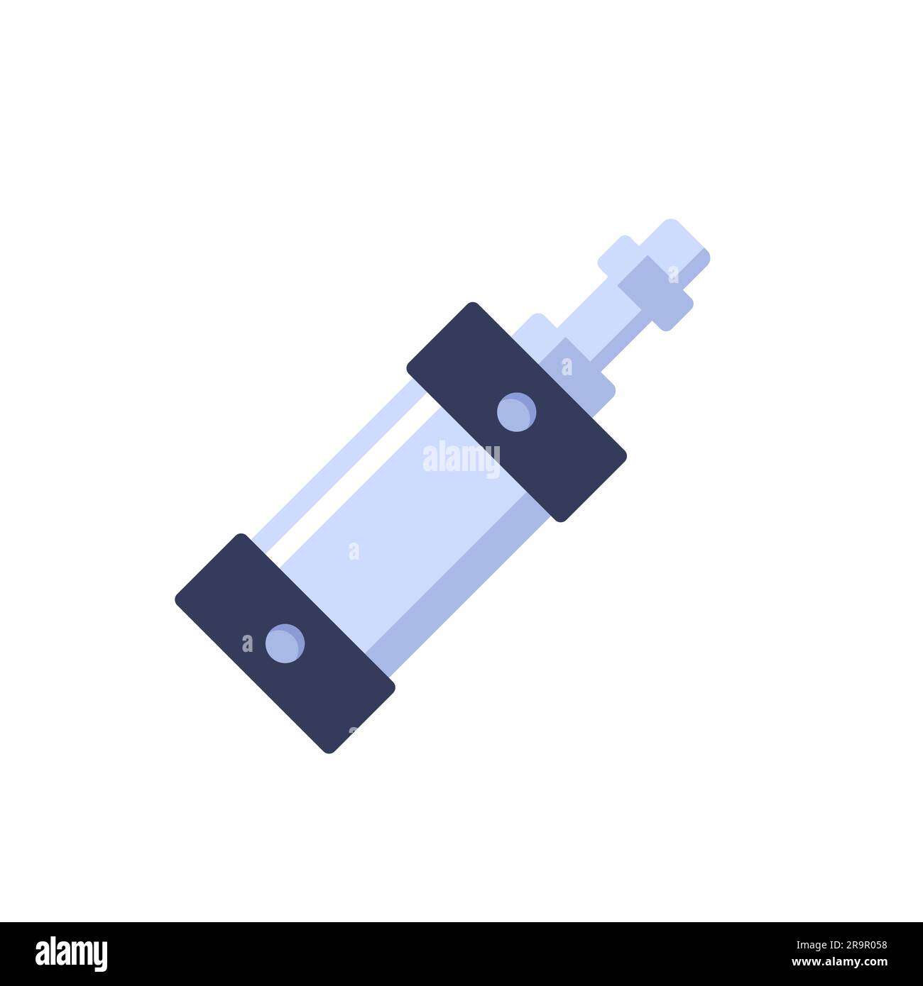 pneumatic cylinder icon on white, flat vector Stock Vector Image & Art ...