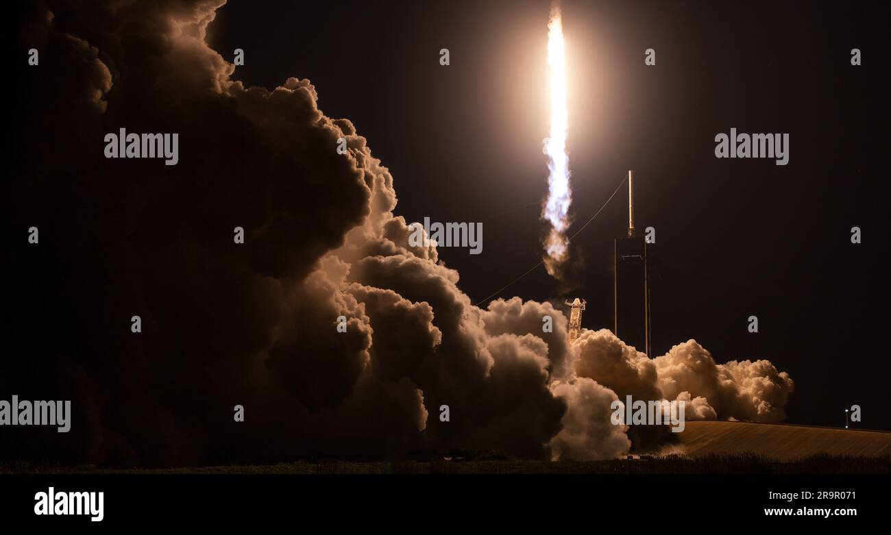 NASA’s SpaceX Crew-6 Launch. A SpaceX Falcon 9 rocket carrying the ...