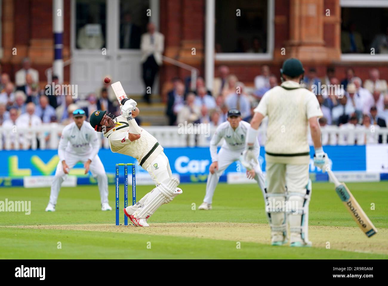 Australia's Travis Head bats during day one of the second Ashes test ...