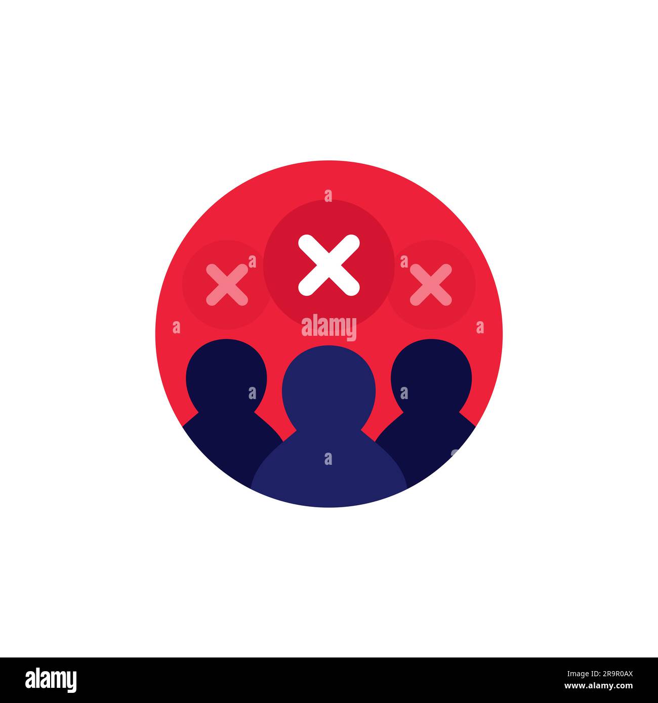 blocked users vector round icon Stock Vector Image & Art - Alamy