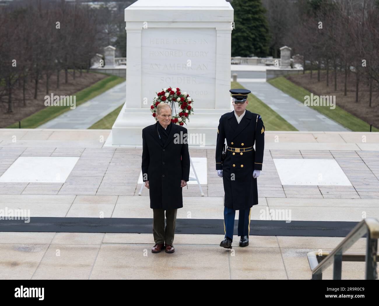 After laying a wreath at the Tomb of the Unknowns at Arlington National ...