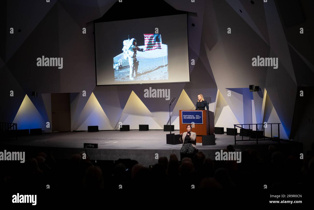 Apollo 17 50th Anniversary Celebration. Teasel Muir-Harmony, curator of ...