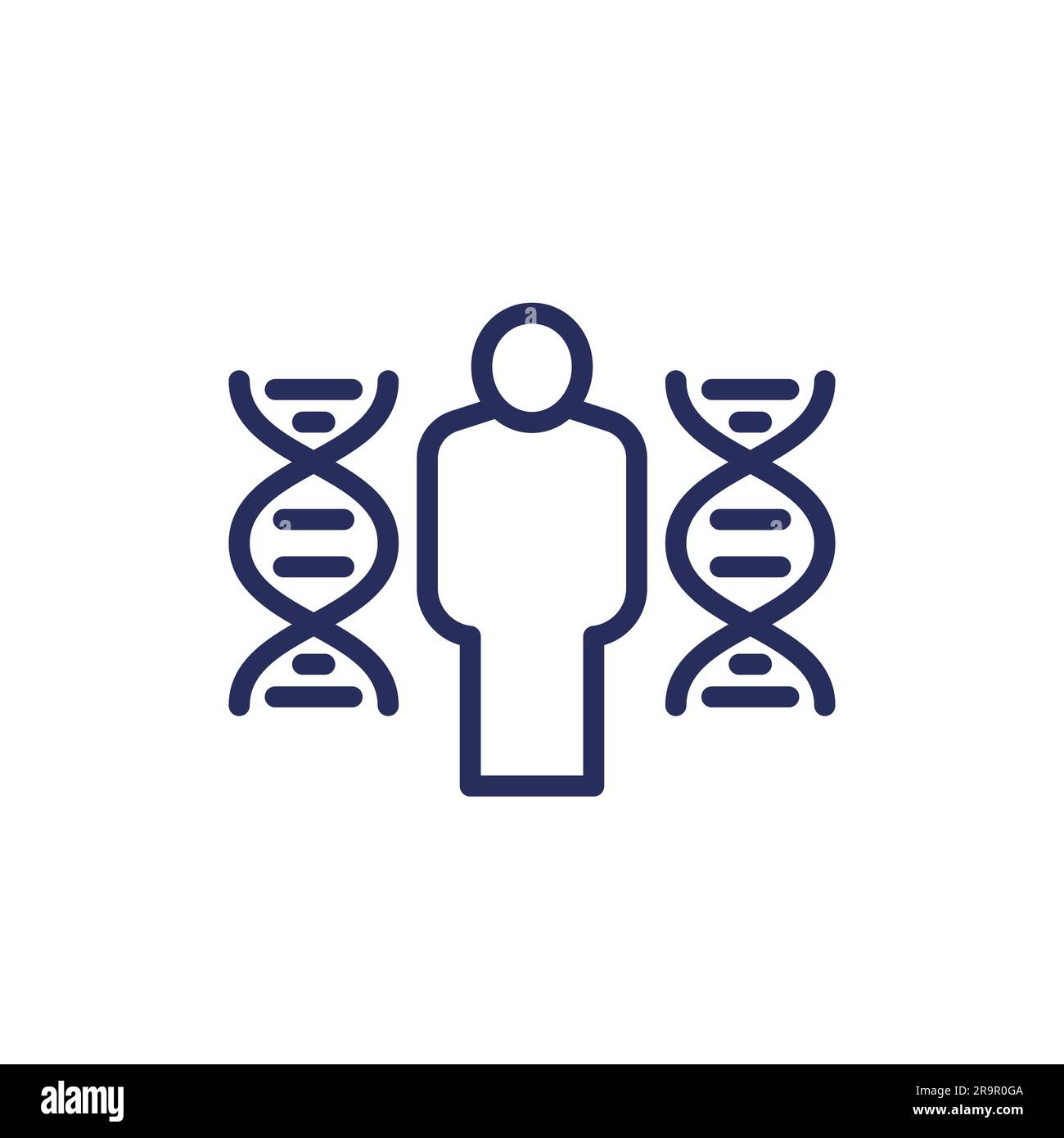 human genome, DNA icon, line vector Stock Vector Image & Art - Alamy
