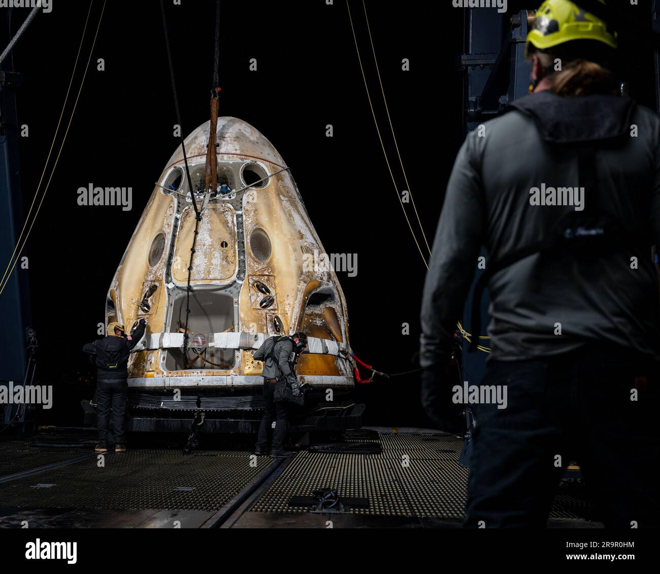 NASA’s SpaceX Crew-5 Splashdown. Support teams onboard the SpaceX ...