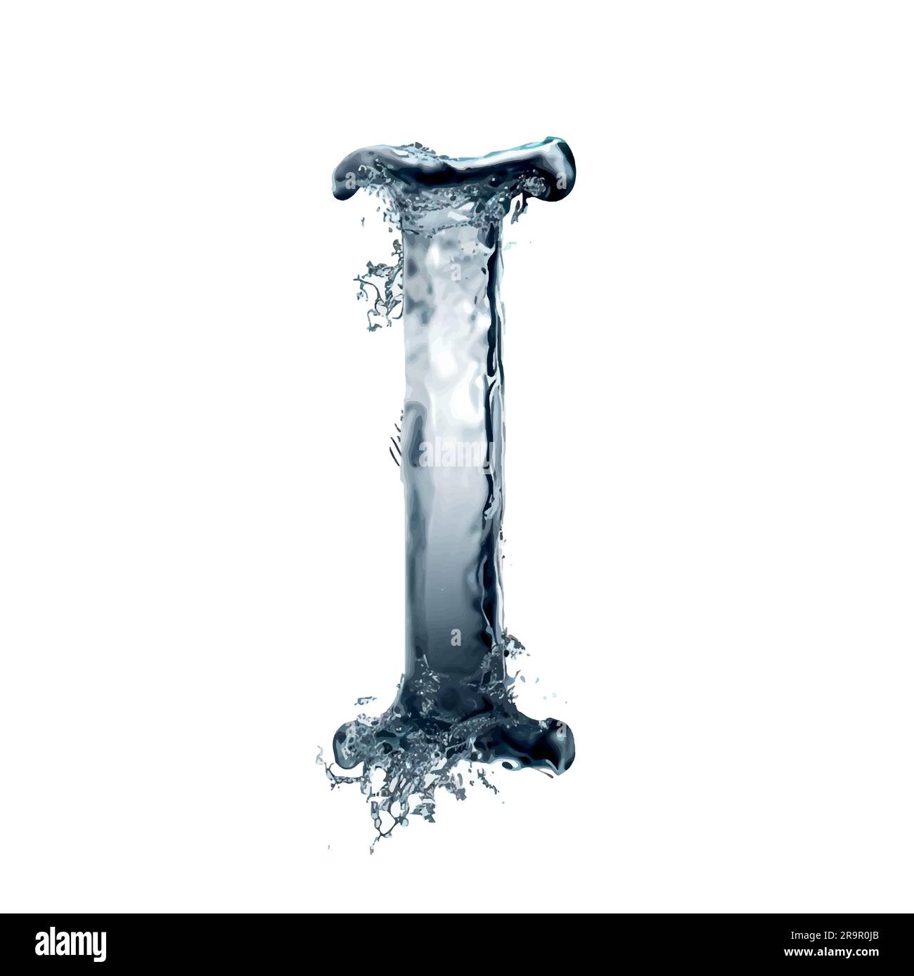 capital letter I in water with blank image background Stock Vector ...