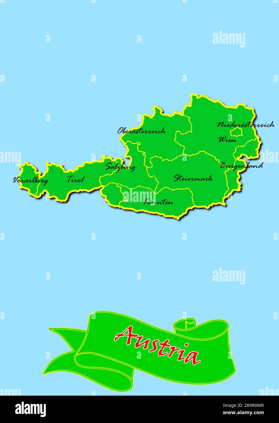 Austria political map administrative hi-res stock photography and ...