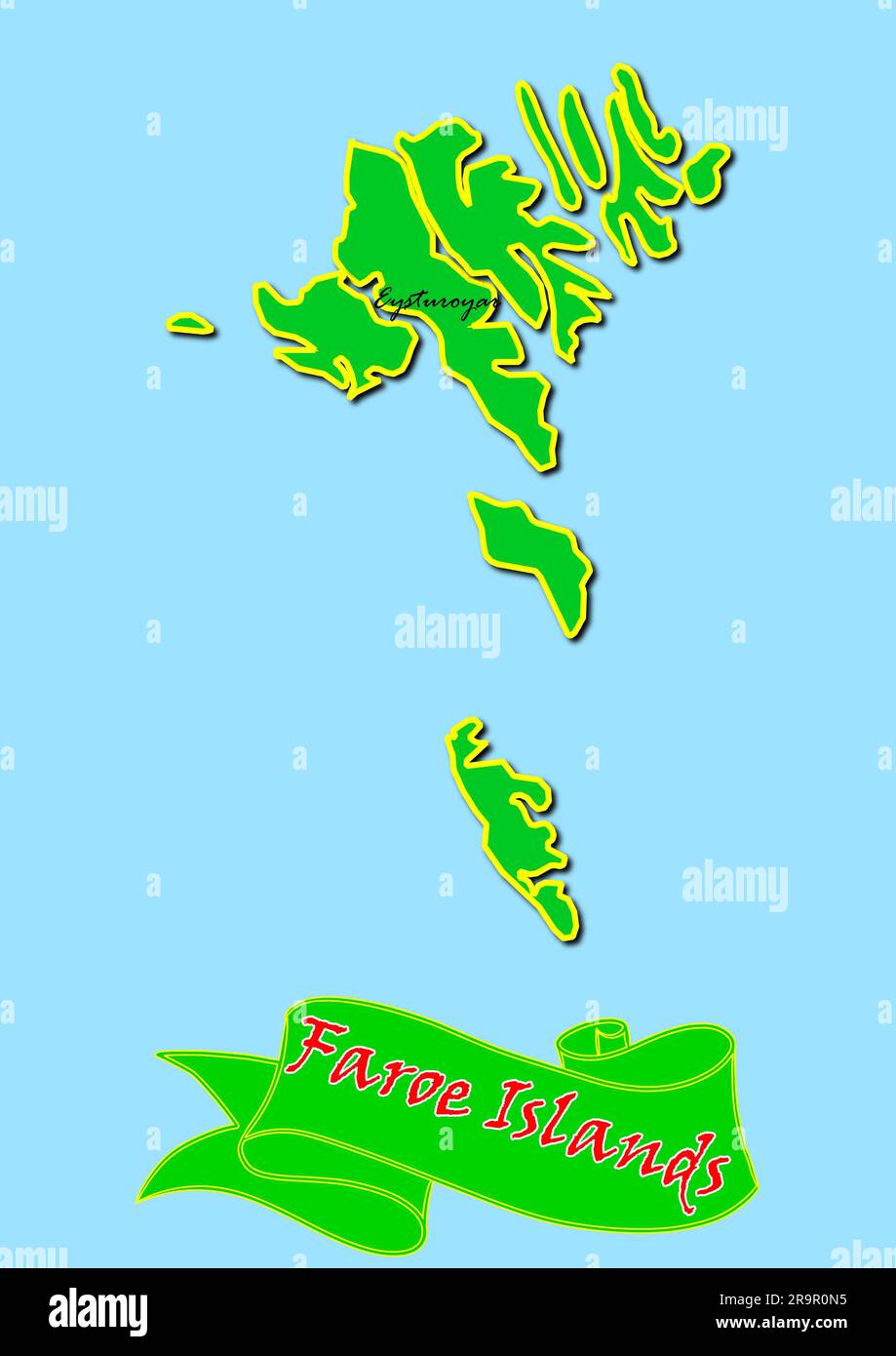 Maps of the faroe islands hi-res stock photography and images - Alamy