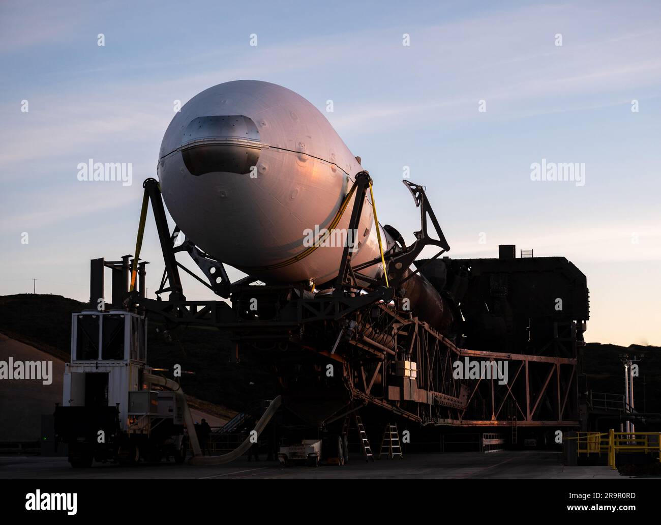 SWOT Rollout. A SpaceX Falcon 9 rocket with the Surface Water and Ocean ...
