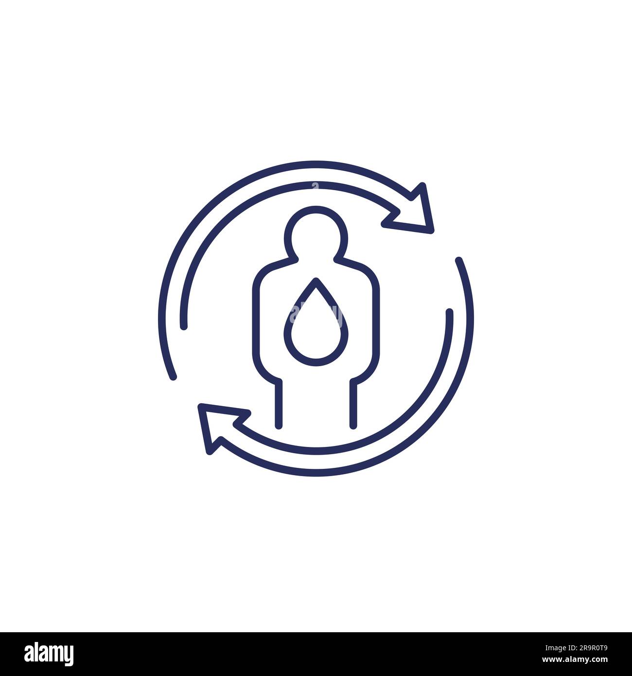 rehydrate your body icon, restore fluid balance Stock Vector Image ...