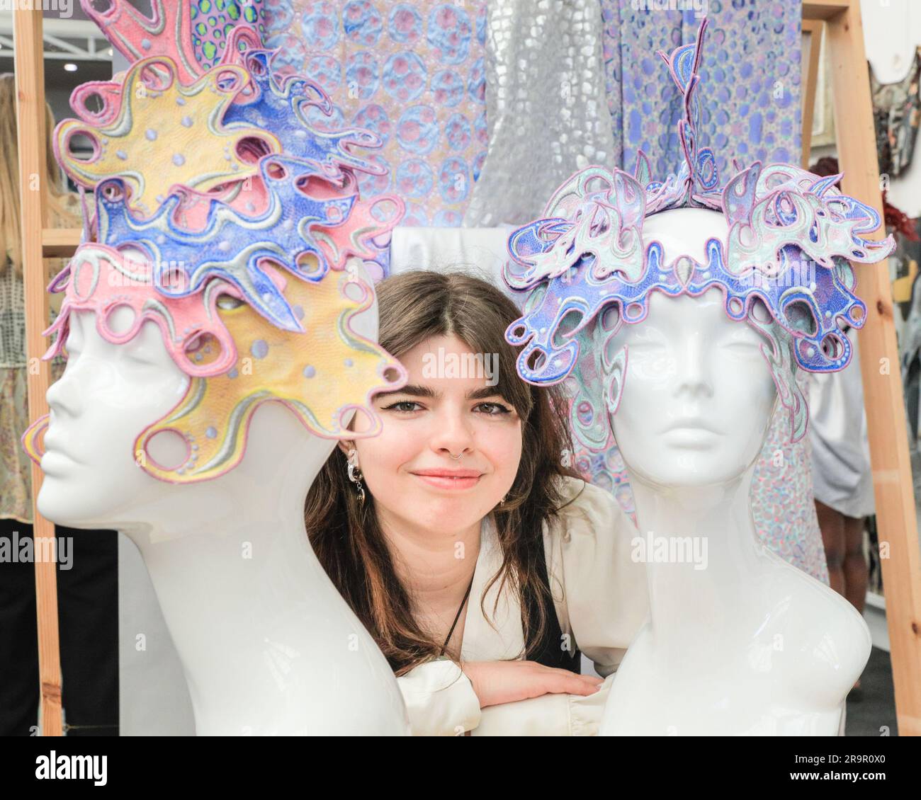 London, UK, 28th June 2023. Laura Webb, Falmouth University, with her ...