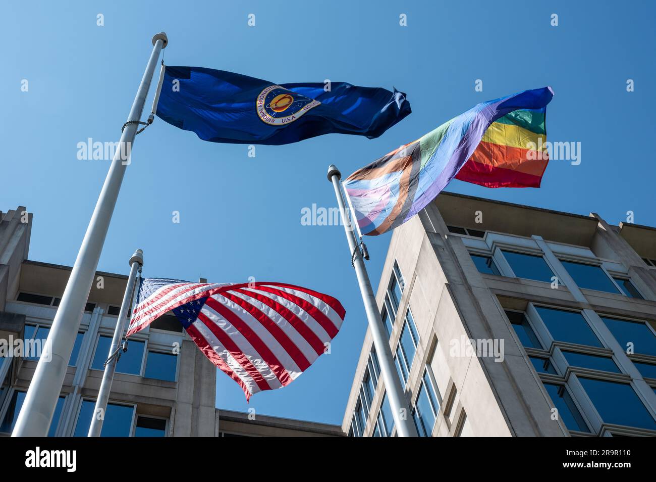 Pride progress flag waves hi-res stock photography and images - Alamy