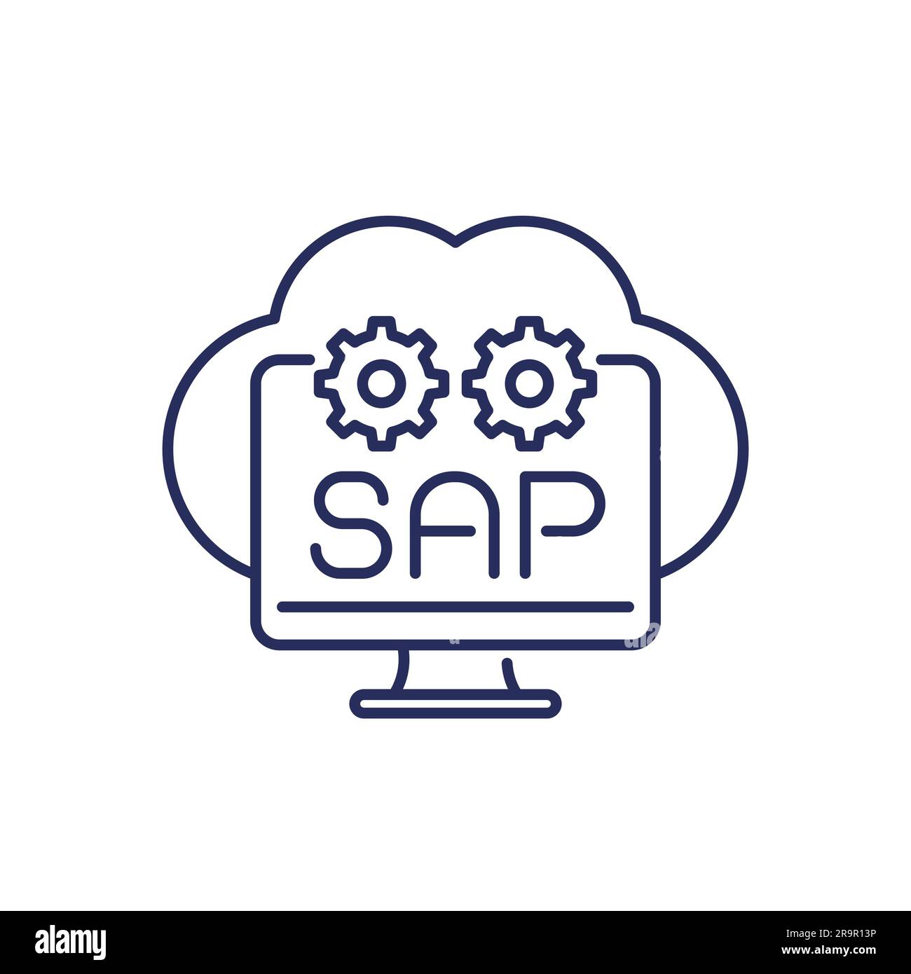 SAP line icon with a cloud Stock Vector Image & Art - Alamy