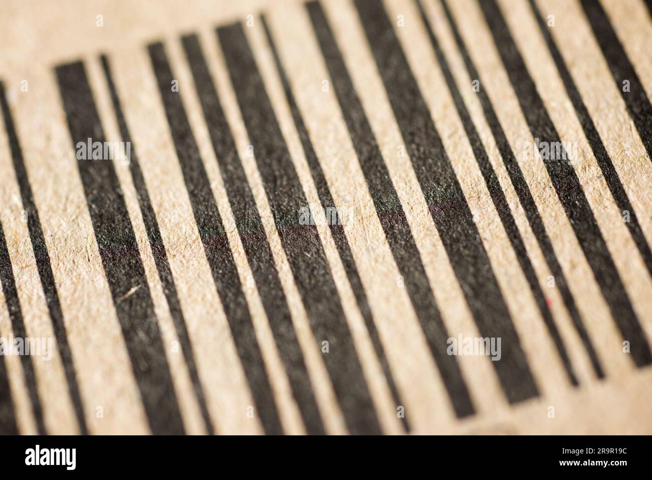 Close up of a barcode printed on brown cardboard Stock Photo - Alamy