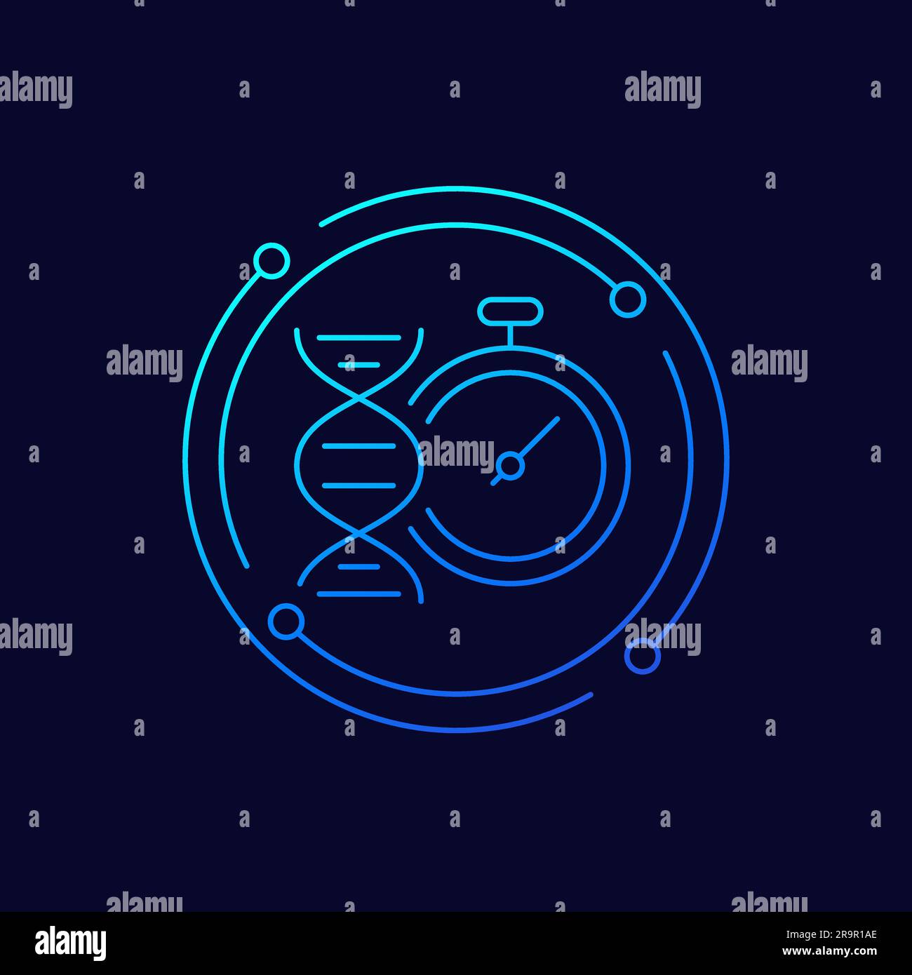 fast dna test icon, genetic testing linear design Stock Vector Image ...